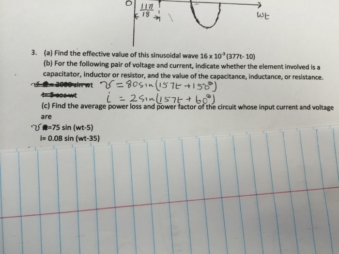 Solved Find the effective value of this sinusoidal wave 16 | Chegg.com