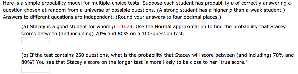 Solved Here is a simple probability model for | Chegg.com