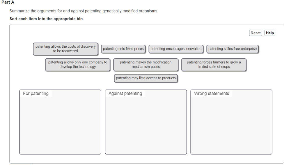 Solved Summarize the arguments for and against patenting | Chegg.com