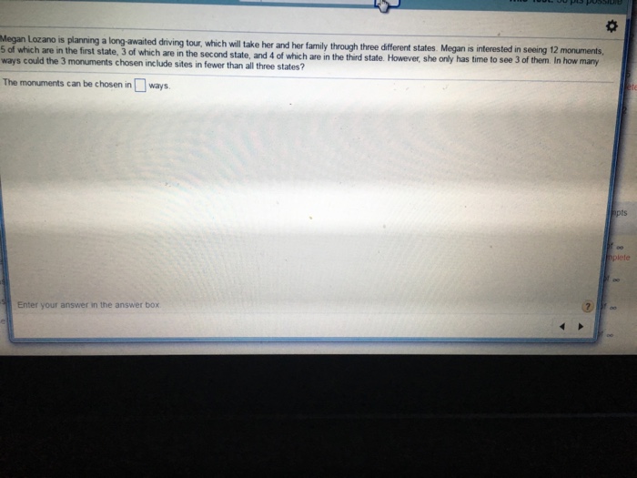 Solved Megan Lozano is planning a long-awaited driving tour, | Chegg.com