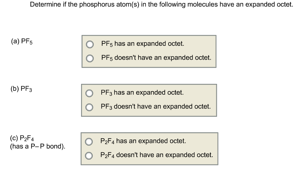 Solved Determine if the phosphorus atom(s) in the following | Chegg.com