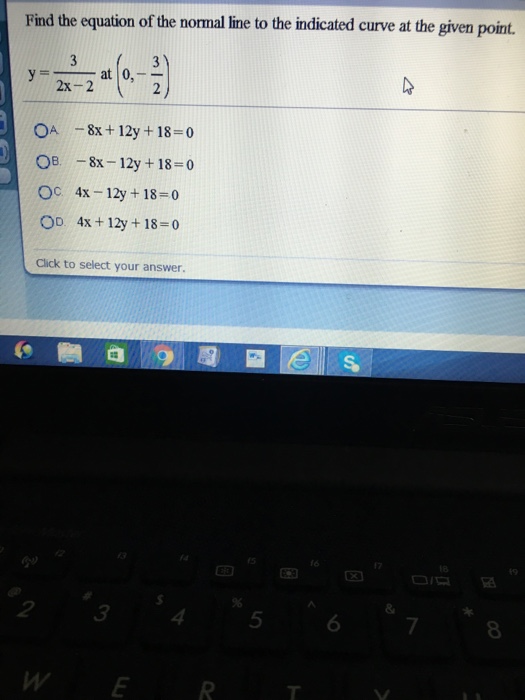 Solved find the equation of the normal line to the indicated | Chegg.com