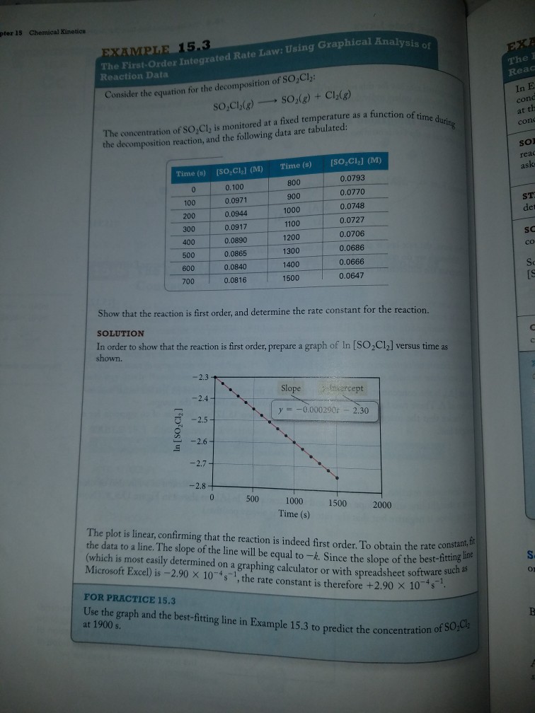 Solved pter 15 Chemical Kinetice 15.3 The First-Ordex | Chegg.com