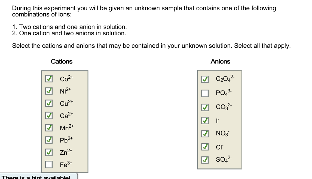 Solved During this experiment you will be given an unknown | Chegg.com