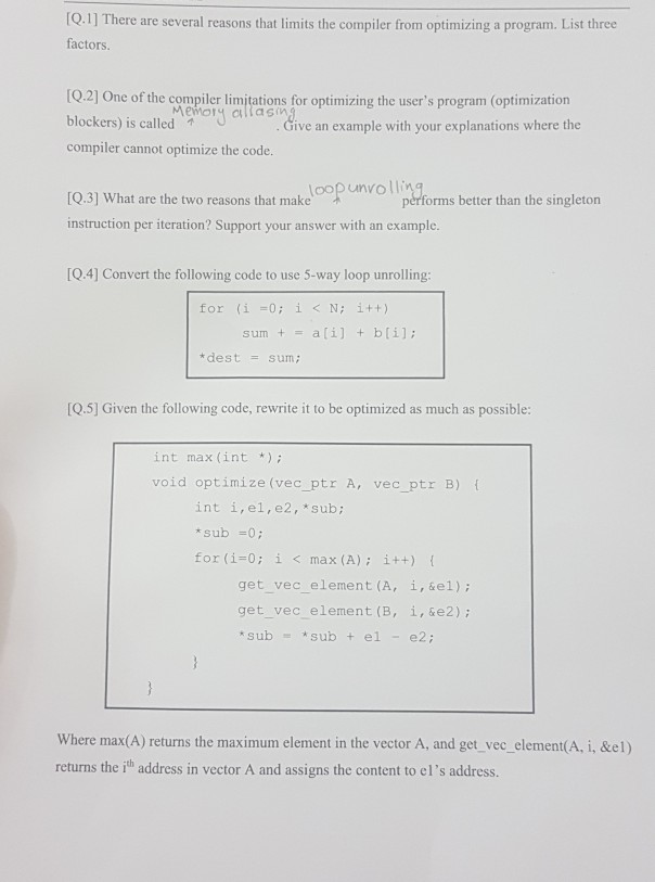 Solved TQ.1] There are several reasons that limits the | Chegg.com