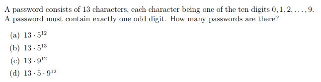 Solved A password consists of 13 characters, each character | Chegg.com