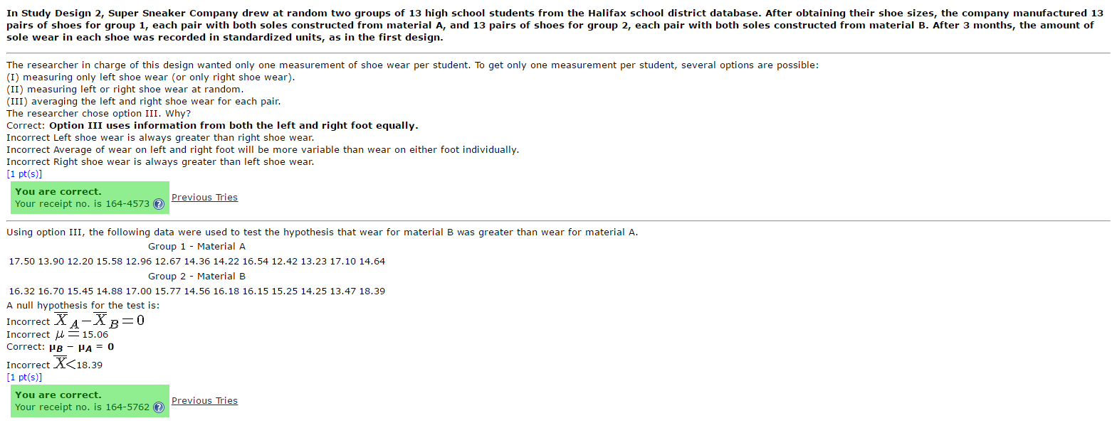 Solved In Study Design 2, Super Sneaker Company drew at | Chegg.com
