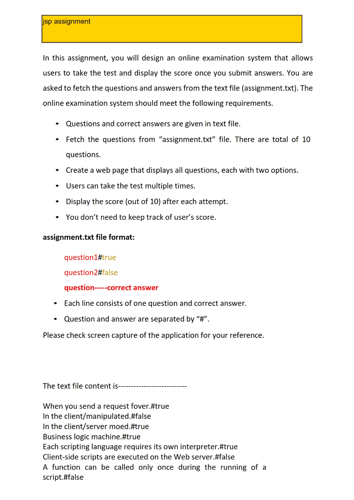 Solved In this assignment, you will design an online | Chegg.com