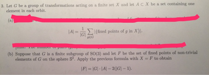 Solved Suppose that G is a finite subgroup of SO(3) and let | Chegg.com