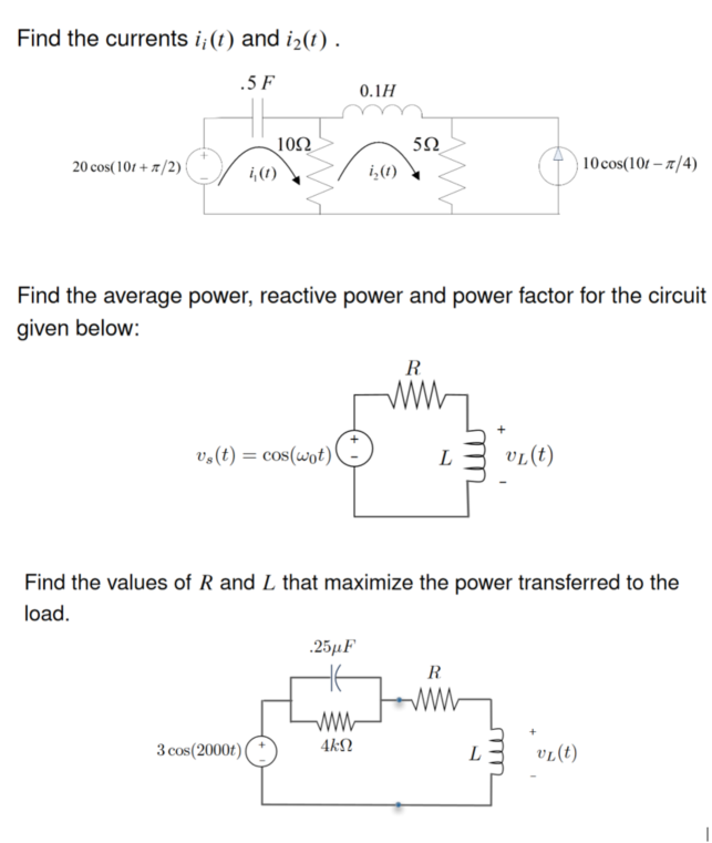 Solved Write the time domain node, mesh and v-i | Chegg.com
