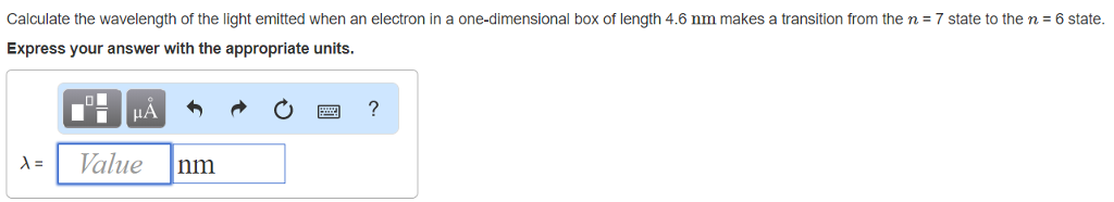 Solved Calculate The Wavelength Of The Light Emitted When An