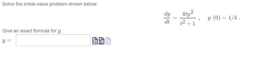 Solved Solve the initial-value problem shown below dy , dt | Chegg.com