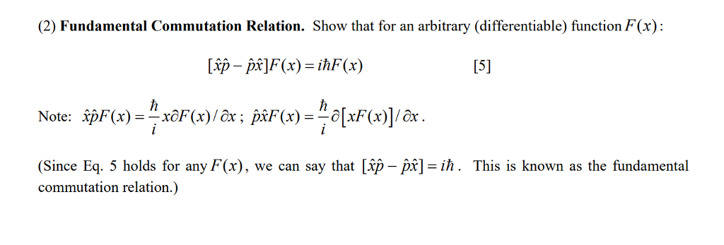 Solved Fundamental Commutation Relation. Show that for an | Chegg.com