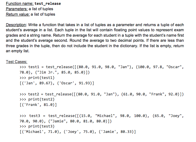Solved Function name: precious_pets Parameters: A string | Chegg.com