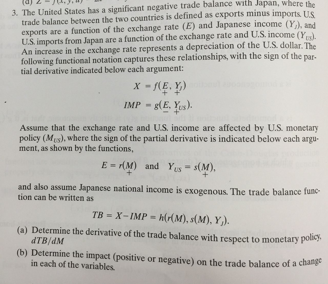 The United States has a significant negative trade | Chegg.com