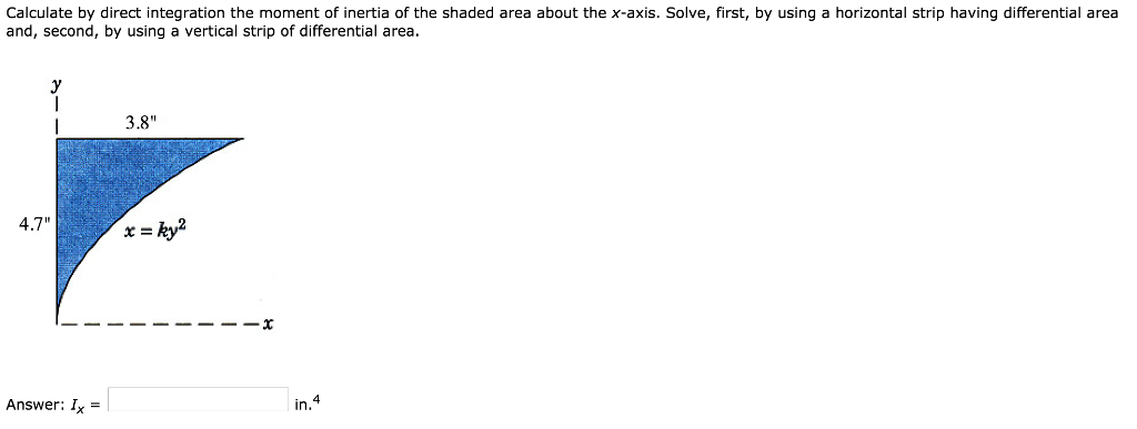 Solved Calculate by direct integration the moment of inertia | Chegg.com
