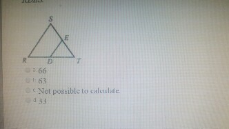 Solved In triangle RST, DE joins the midpoint sra of the | Chegg.com