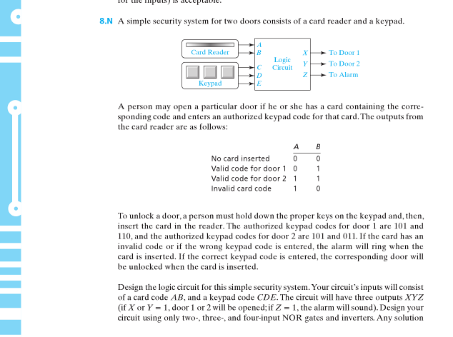 Solved A simple security system for two doors consists of a | Chegg.com