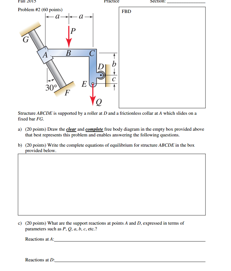 Structure ABCDE is supported by a roller at D and a | Chegg.com