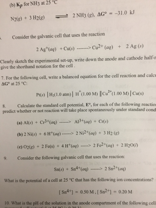 Solved Consider The Galvanic Cell That Uses The Reaction