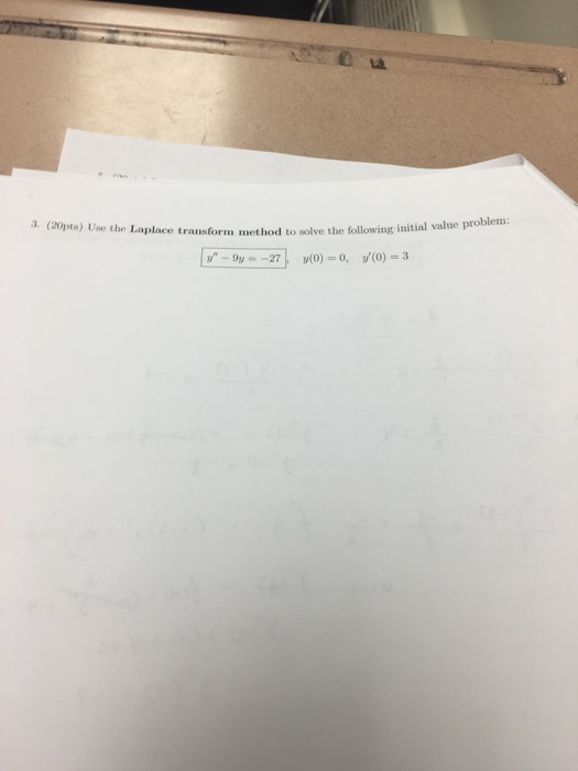 Solved Use the Laplace transform method to solve the | Chegg.com