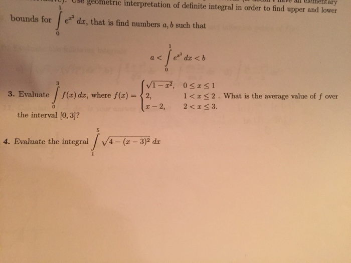 Solved Evaluate integral_0^3 e^x^2 dx, that is fond numbers | Chegg.com