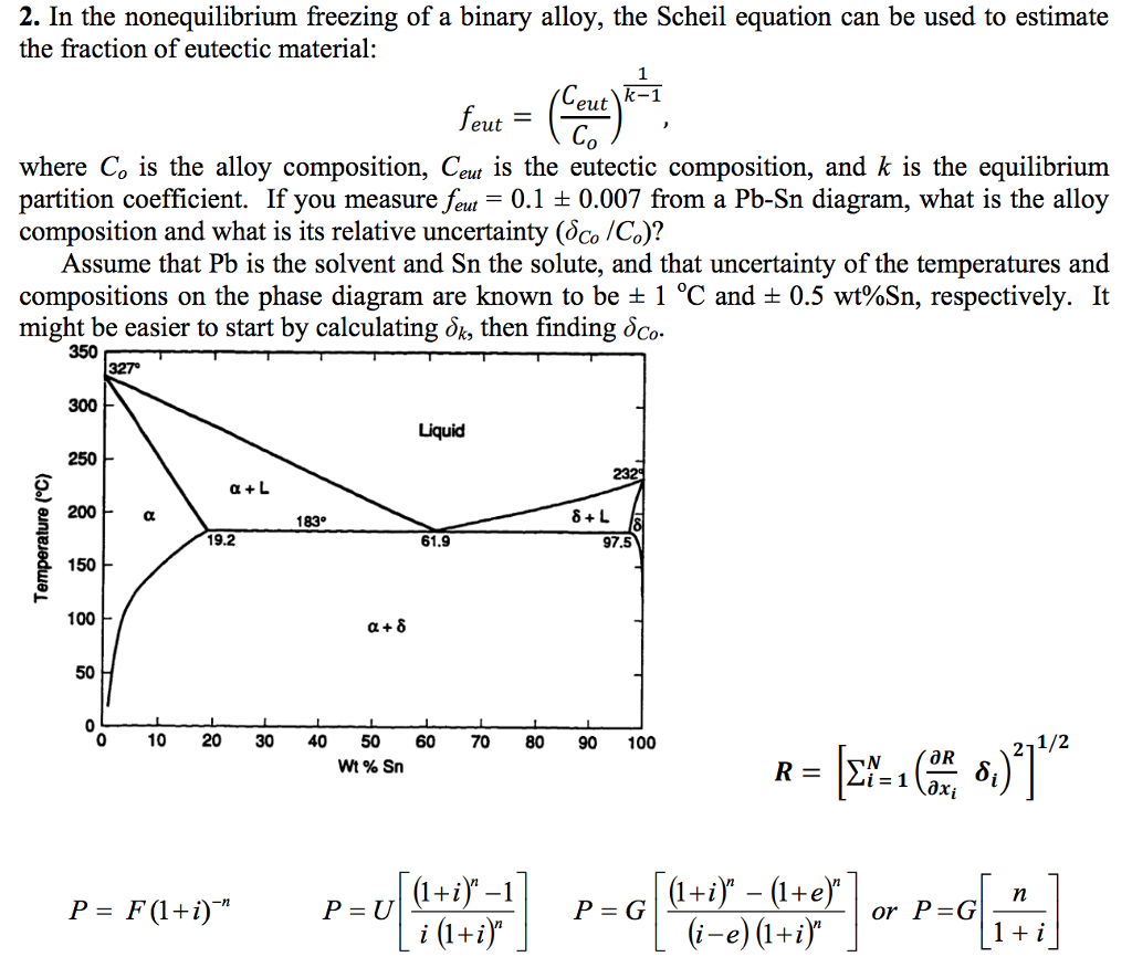 2. In the nonequilibrium freezing of a binary alloy, | Chegg.com
