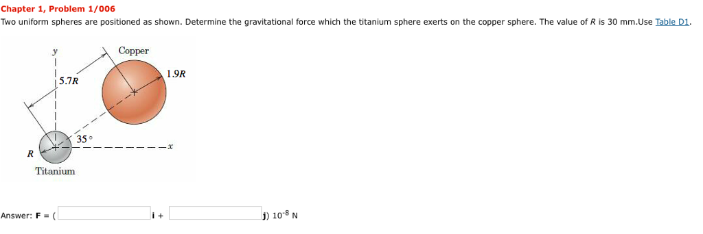 Solved Chapter 1, Problem 1/006 Two uniform spheres are | Chegg.com