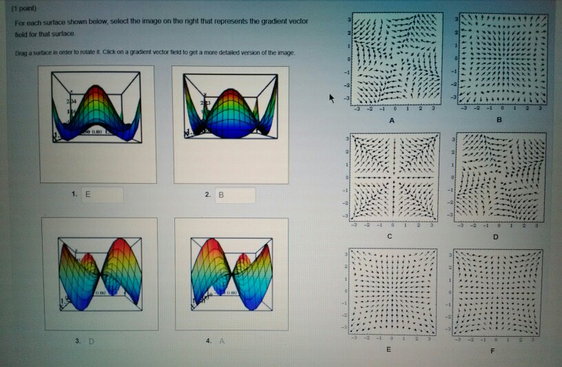 Solved a 25//??m! t., For each surface shown below, select | Chegg.com