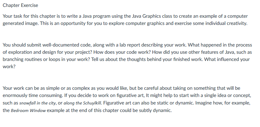 Solved Chapter Exercise Your task for this chapter is to | Chegg.com Solved Chapter Exercise Your task for this chapter is to | Chegg.com