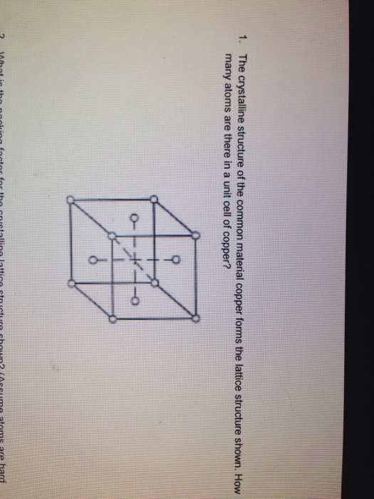 Solved 1. The crystalline structure of the common material | Chegg.com