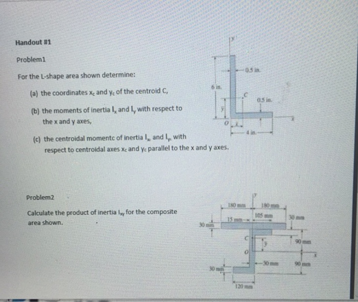 For the l -shape area shown determine: the | Chegg.com