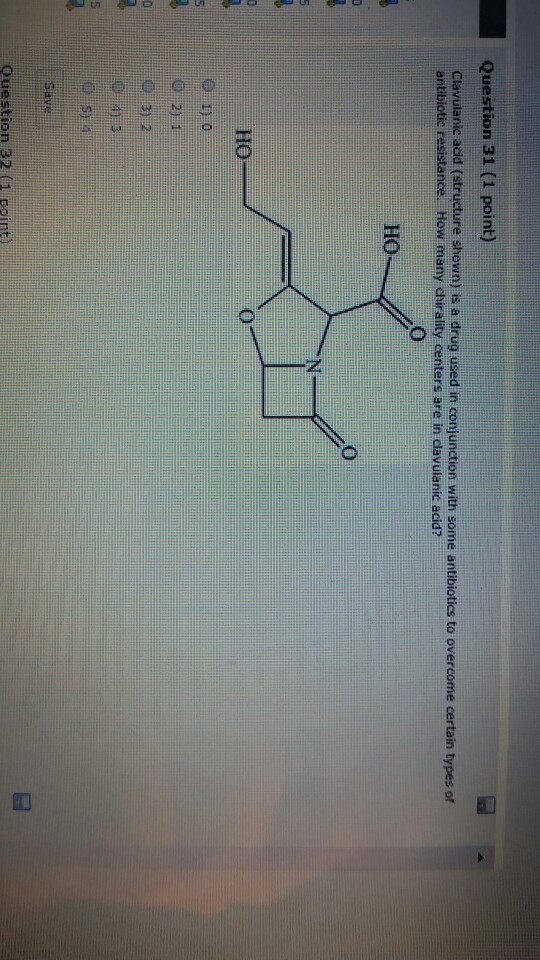 Solved Clavulanic acid (structure shown) is a drug used in | Chegg.com