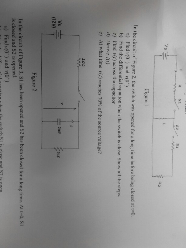 Solved R S1 R1 R2 Figure 1 In the circuit of Figure 2, the | Chegg.com