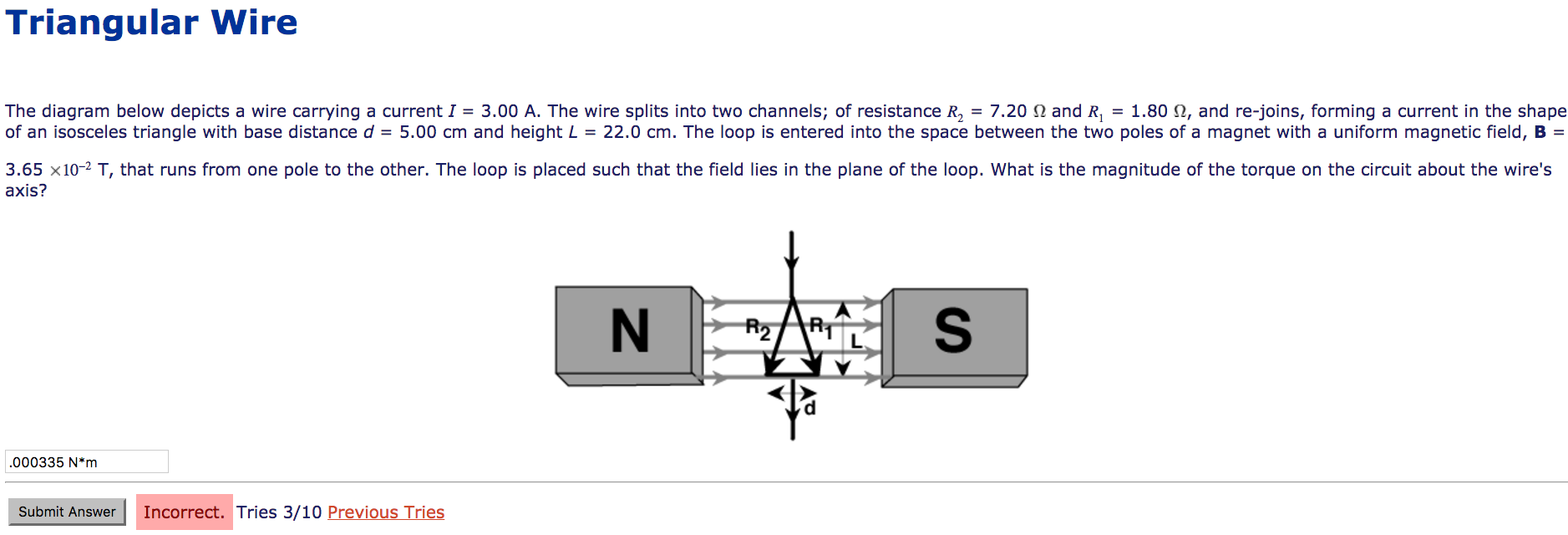 Solved The diagram below depicts a wire carrying a current I | Chegg.com