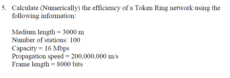 Solved Calculate (Numerically) the efficiency of a Token | Chegg.com
