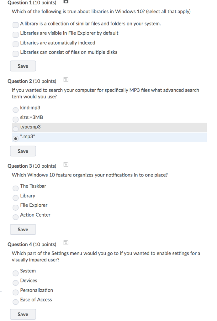 Solved Question 1 (10 points) Which of the following is true | Chegg.com