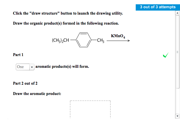 Solved 3 out of 3 attempts Click the "draw structure" button | Chegg.com