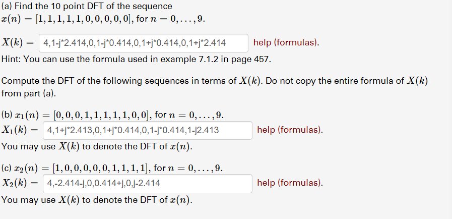 Solved (a) Find the 10 point DFT of the sequence r(n) | Chegg.com