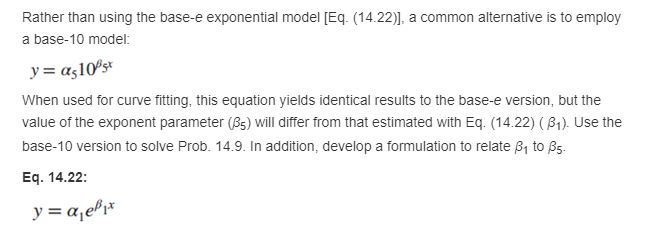 Solved Rather than using the base-e exponential model [Eq. | Chegg.com