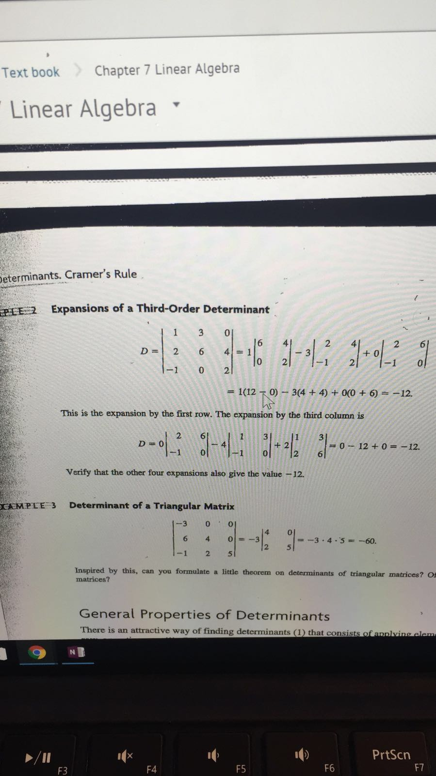 Solved Expansions of a Third-Order Determinant D = |1 3 0 | Chegg.com
