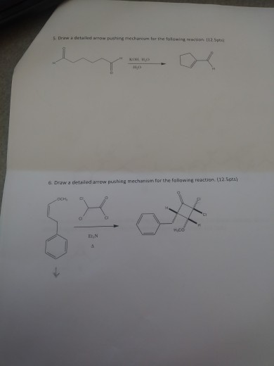 Solved Draw a detailed arrow pushing mechaism for the | Chegg.com