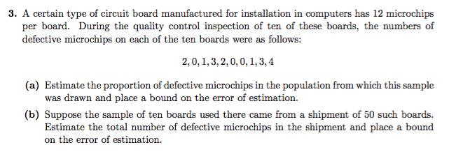 Solved A certain type of circuit board manufactured for | Chegg.com