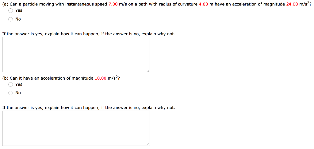 Solved (a) Can a particle moving with instantaneous speed | Chegg.com