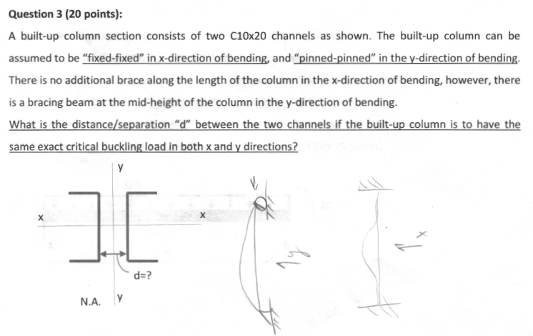 Solved A built-up column section consists of two C10 times | Chegg.com