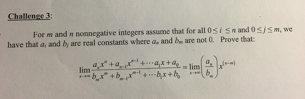 Solved Challenge 3: For m and n nonnegative integers assume | Chegg.com