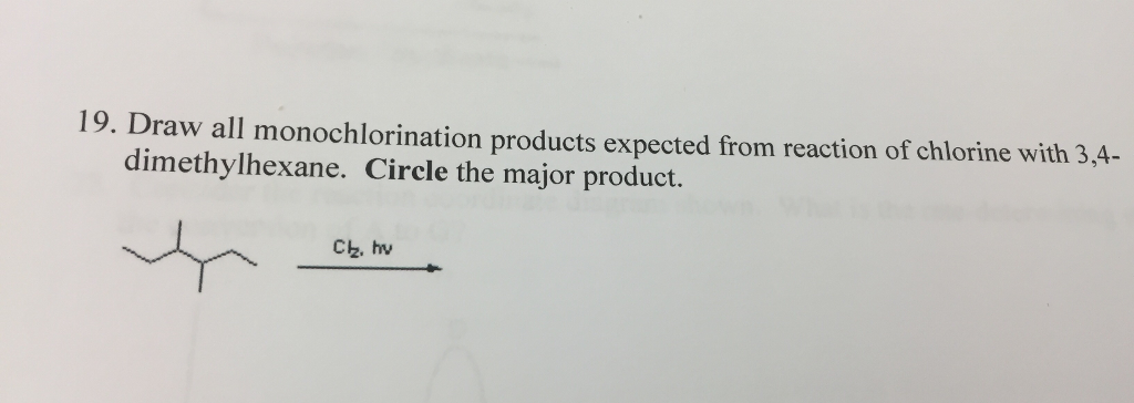 Solved Draw all monochlorination products expected from | Chegg.com