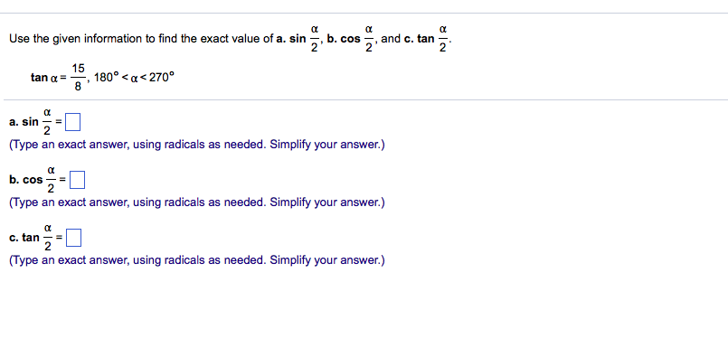 Solved Use the given information to find the exact value of | Chegg.com | Chegg.com
