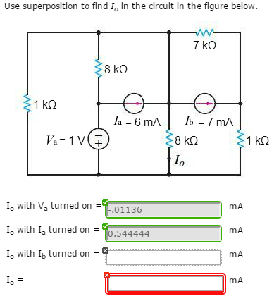Solved Use superposition to find Io in the circuit in the | Chegg.com