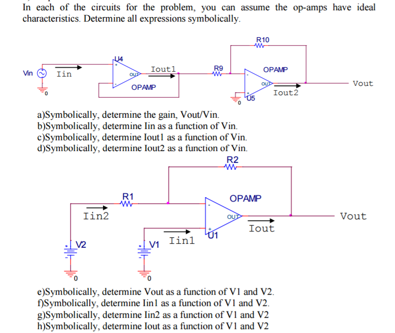 Solved In each of the circuits for the problem, you can | Chegg.com